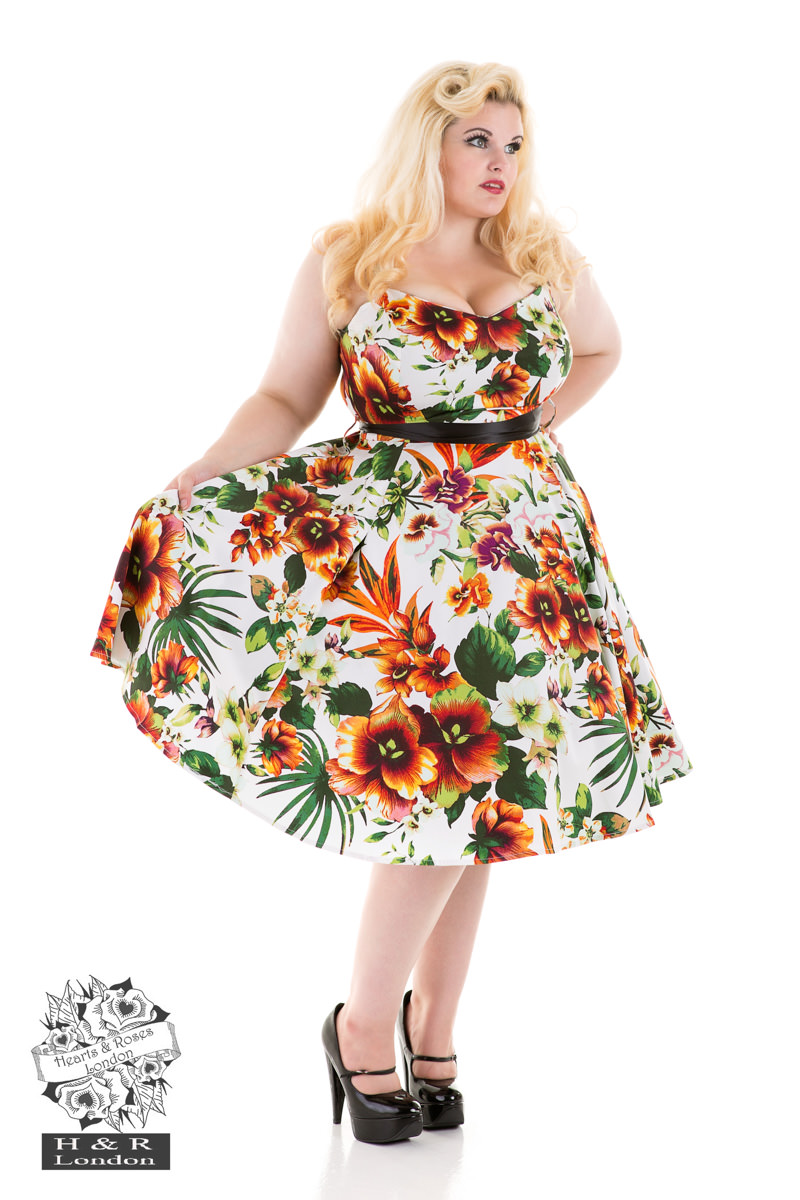 Princess Lily Dress in Orange - Hearts & Roses London