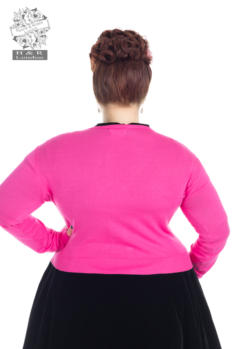 Fuchsia Pink Cardigan - Hearts & Roses London