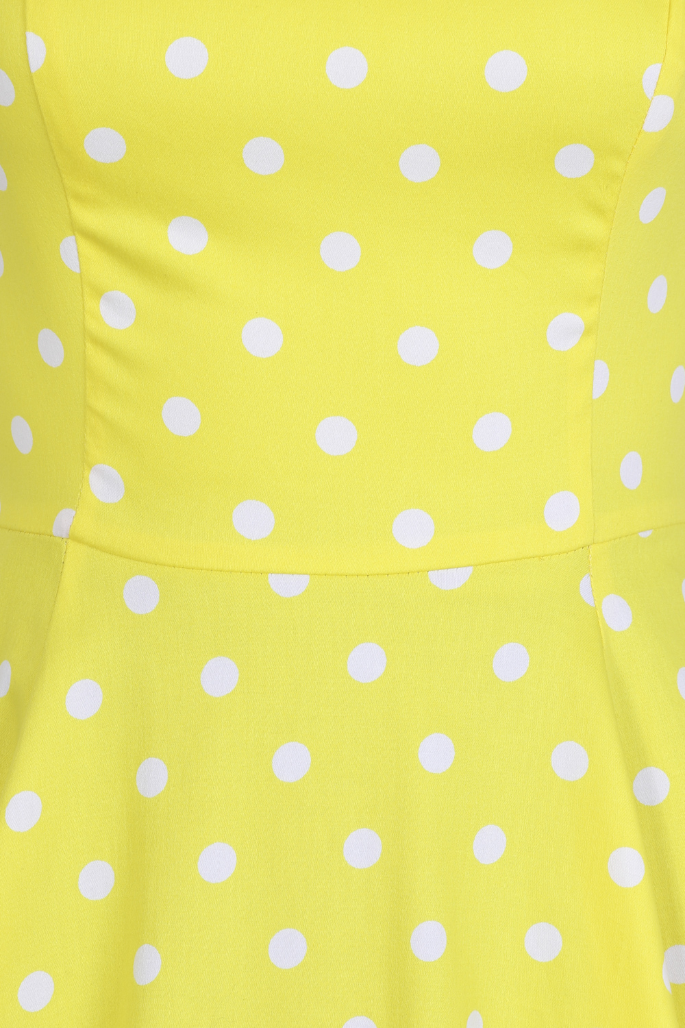 Cindy Polka Dot Swing Dress in Yellow - Hearts & Roses London