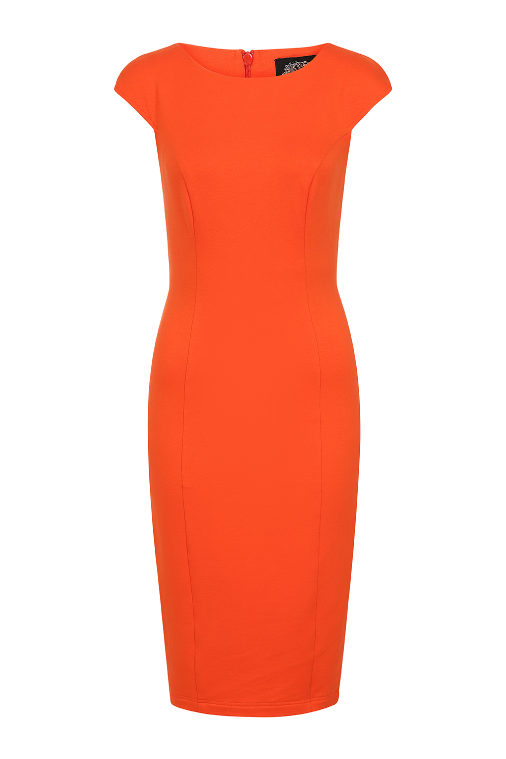 April Orange Wiggle Dress - Hearts & Roses London