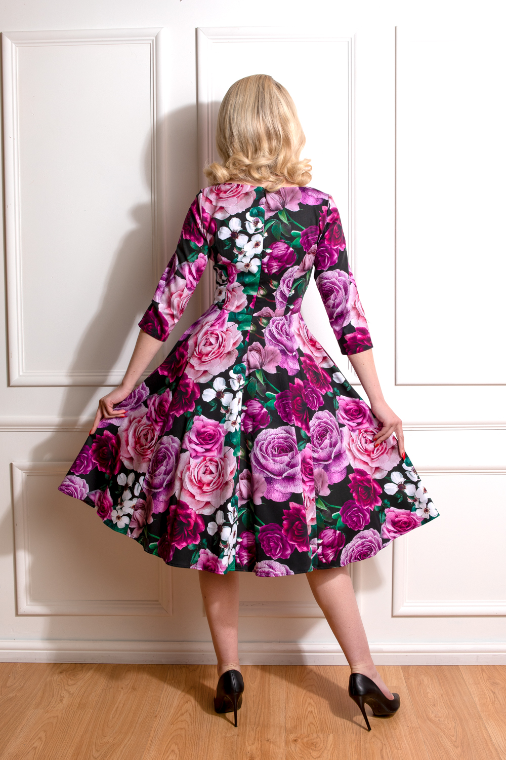 Sydney Floral Swing Dress - Hearts & Roses London