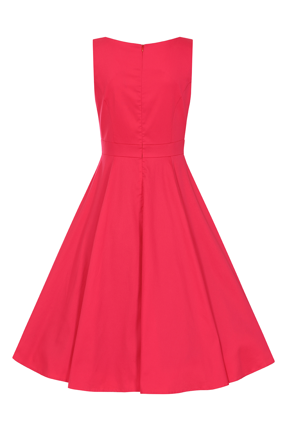 Ravishing Pink Swing Dress in Red - Hearts & Roses London