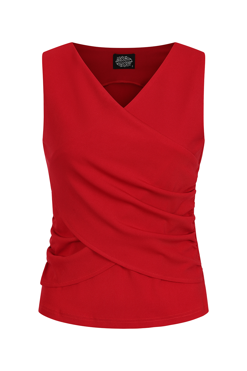 Maddison Red Ribbed Top - Hearts & Roses London