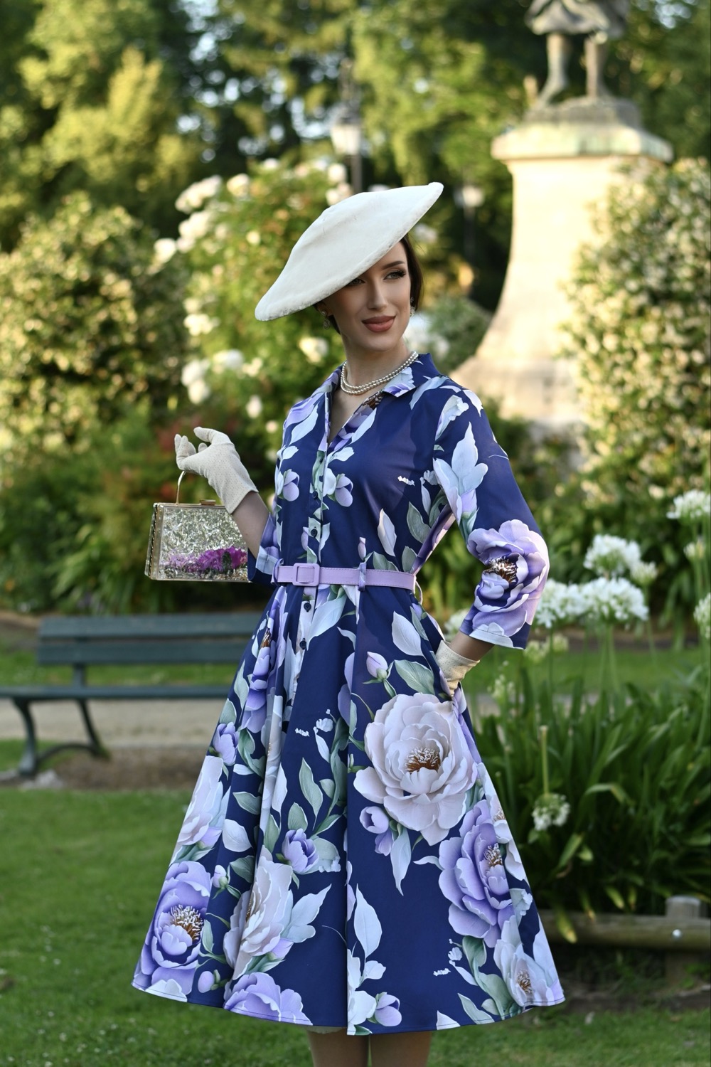 May Floral Swing Dress In Extended Sizing - Hearts & Roses London
