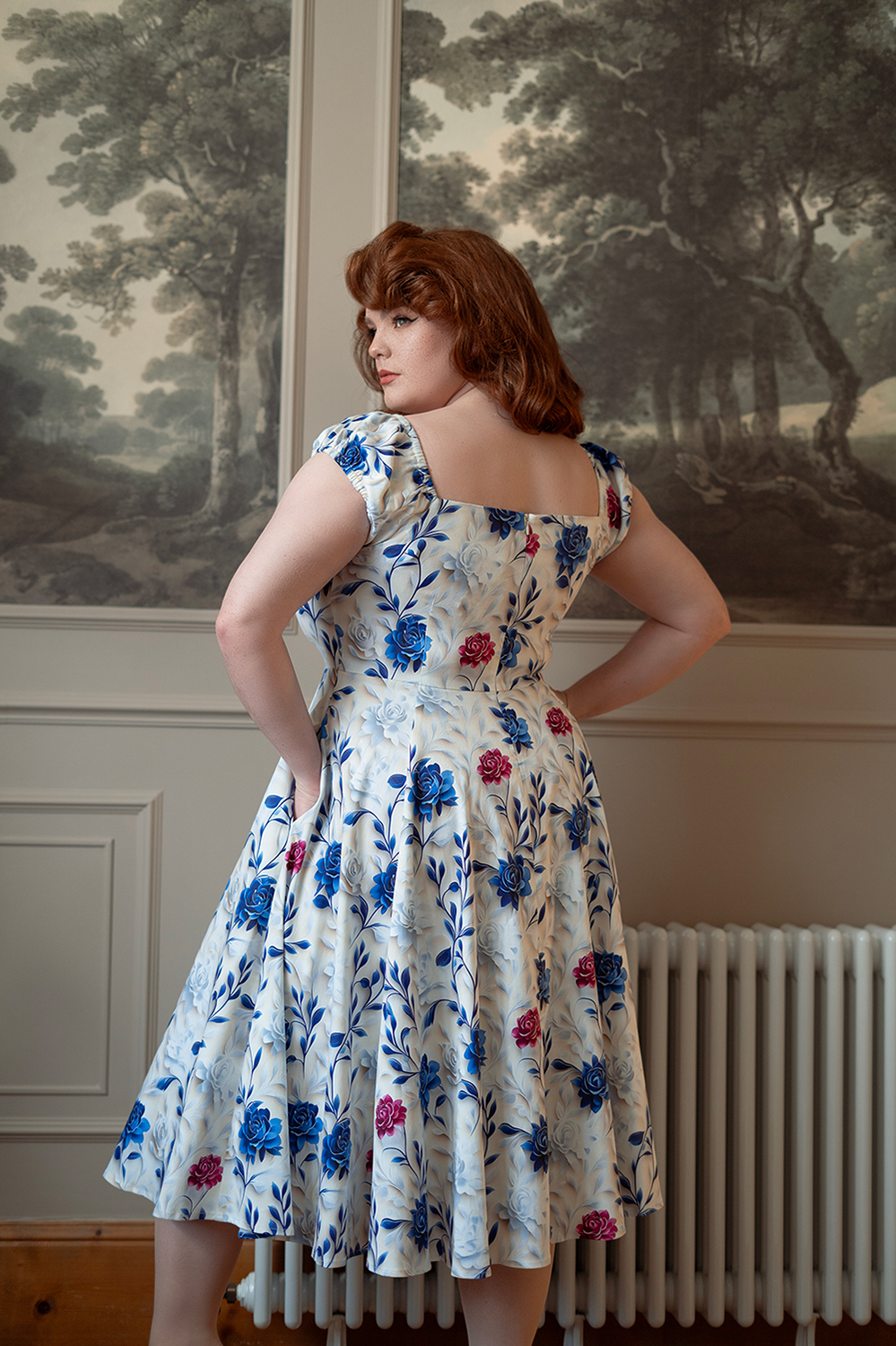 Wildflower Swing Dress in Plus Size - Hearts & Roses London